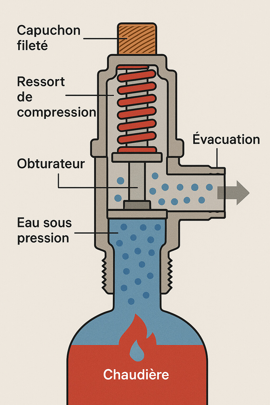 Soupape de sécurité chaudière : rôle, entretien et remplacement